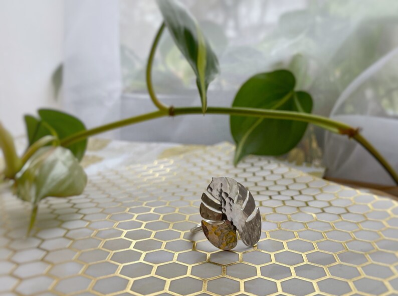 Monstera Leaf Ring Monstera Lovers Ring Monstera Ring | Etsy