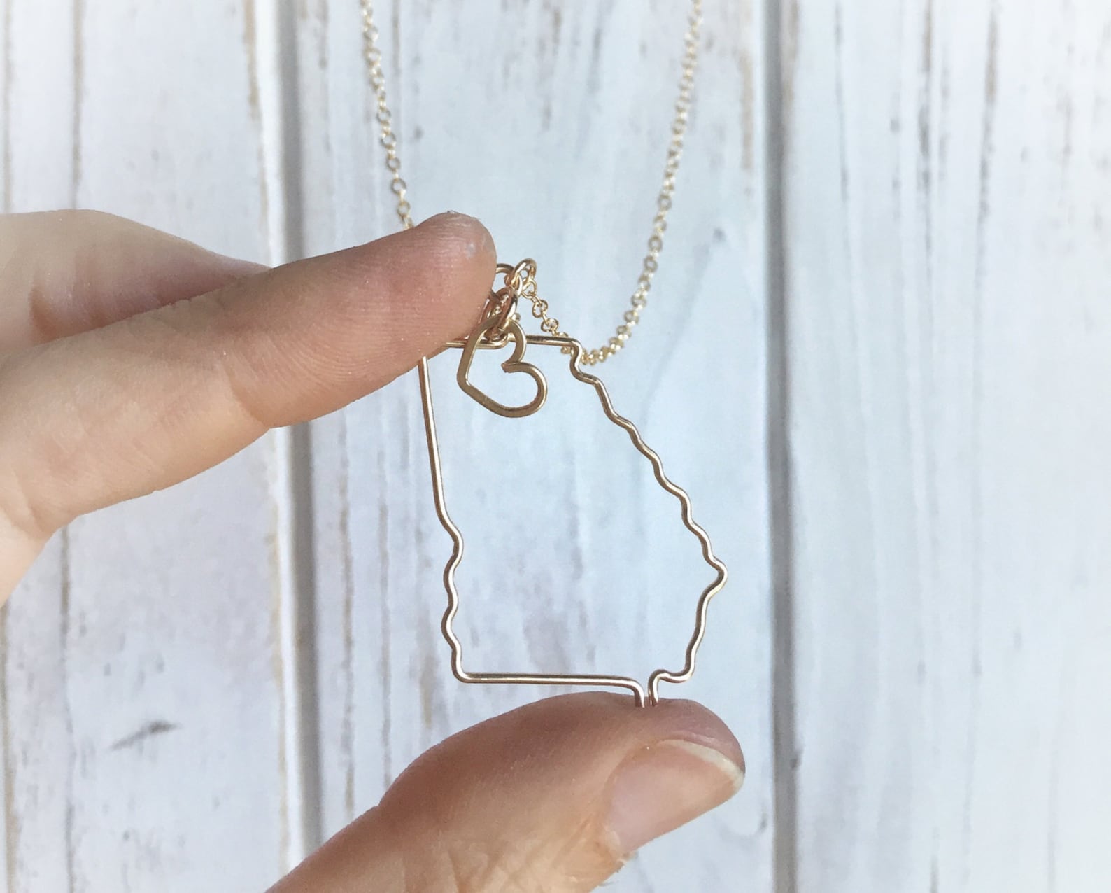 Georgia Necklace - Georgia State Necklace - State Necklace ...