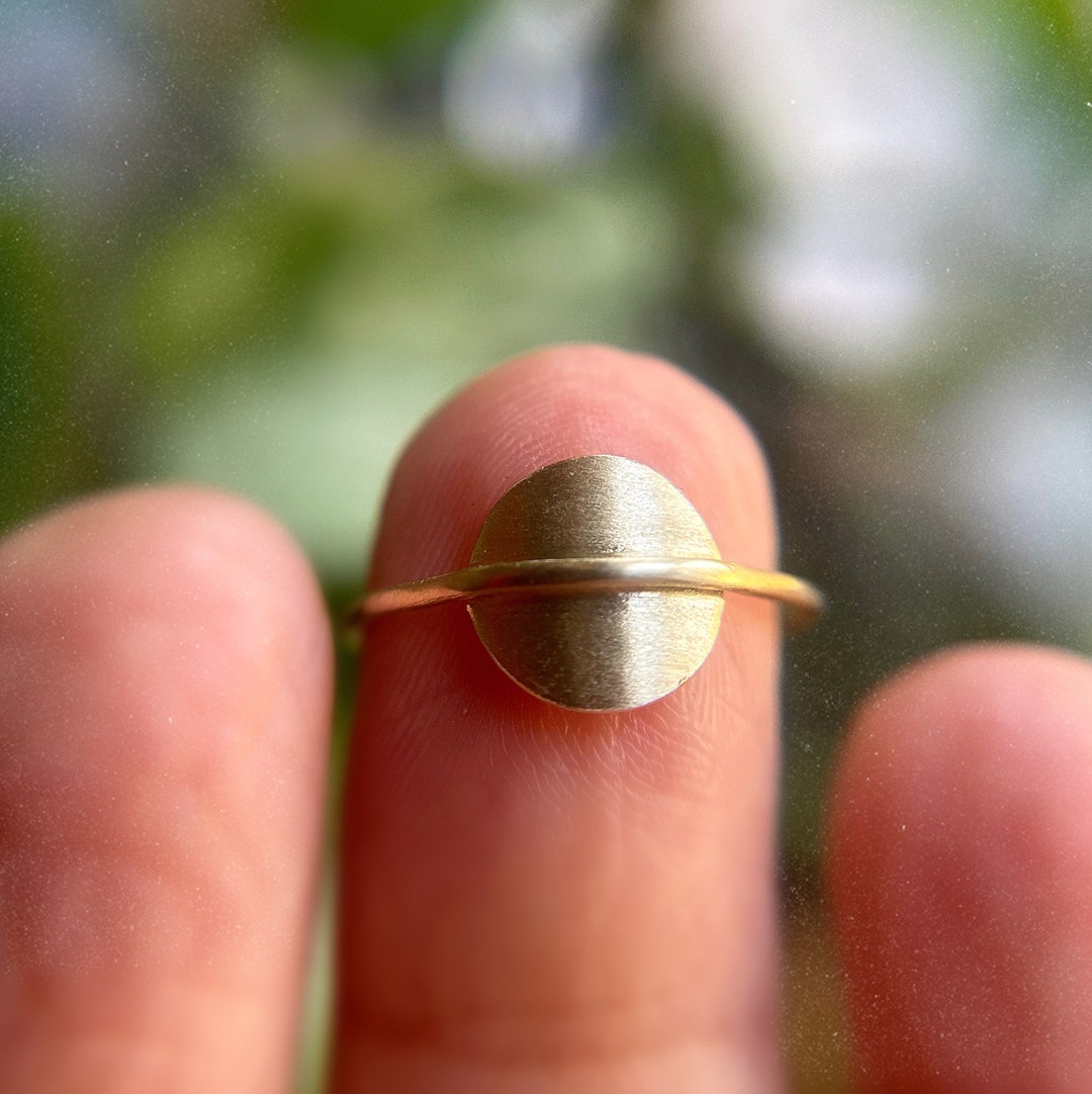 Gold Circle Ring - Dainty Circle Ring - Dainty Gold Ring - Alternative ...