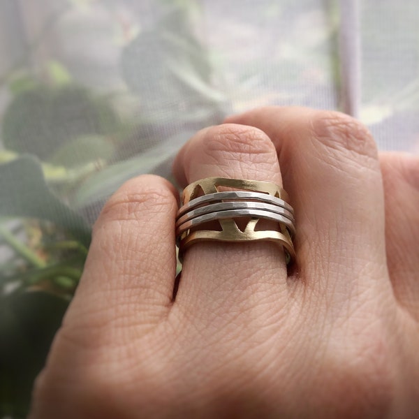 Cut Out Name Ring - Etsy