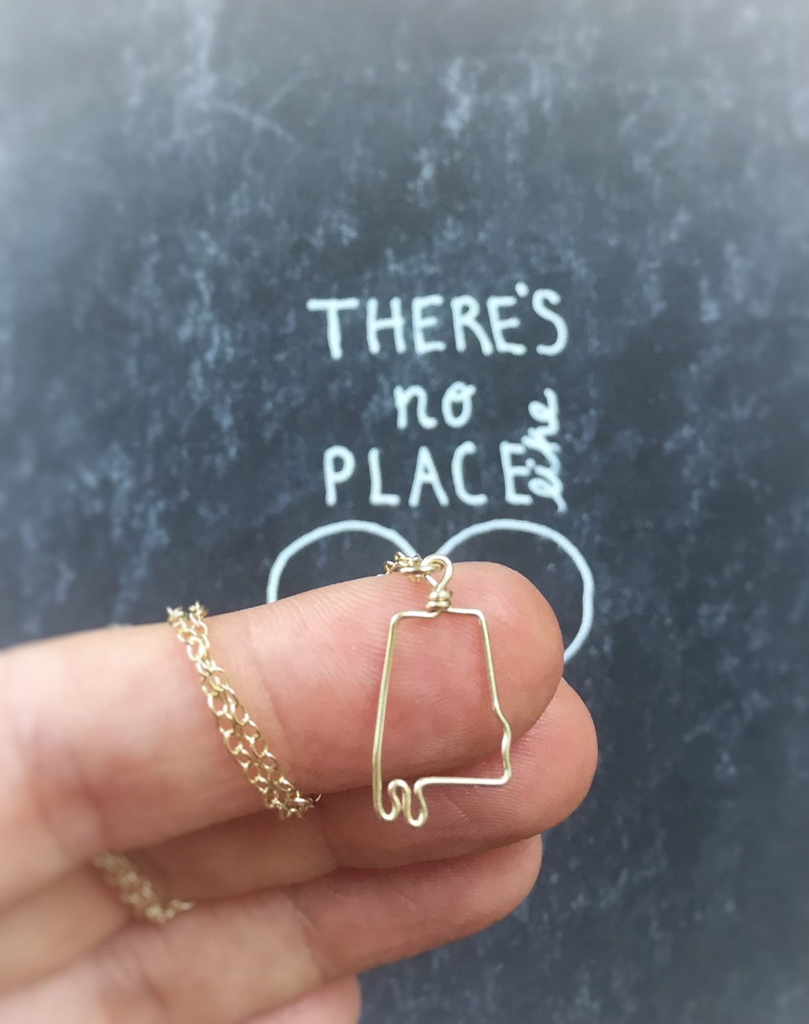 Alabama Necklace - Alabama State Necklace - State Outline - State ...