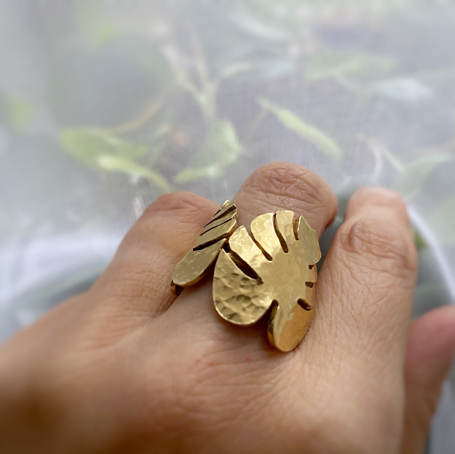 Monstera Leaf Ring Monstera Lovers Ring Monstera Ring | Etsy