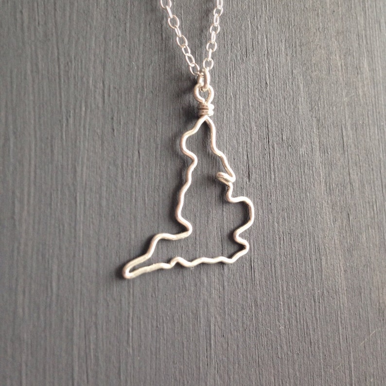 Italy Necklace in Silver or Gold Custom Country Necklace - Etsy