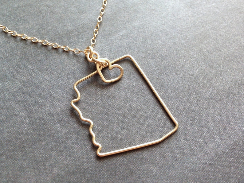 Arizona Necklace Arizona State Necklace State Jewelry - Etsy