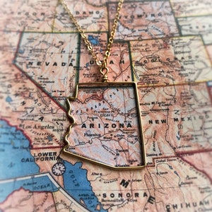 Arizona Necklace - Arizona State Necklace - State Jewelry ...