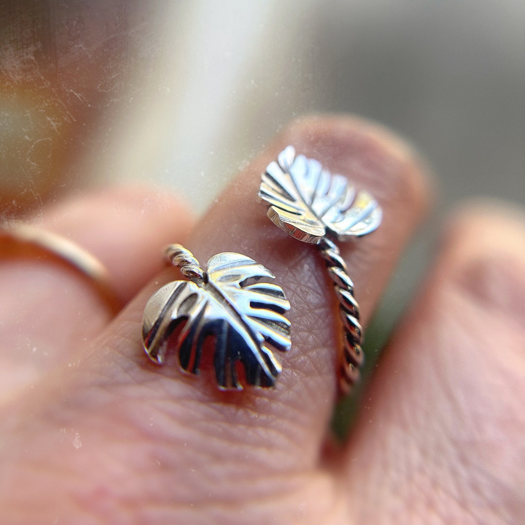 Monstera Leaf Ring - Monstera Bypass Ring - Silver Monstera Leaf Ring ...