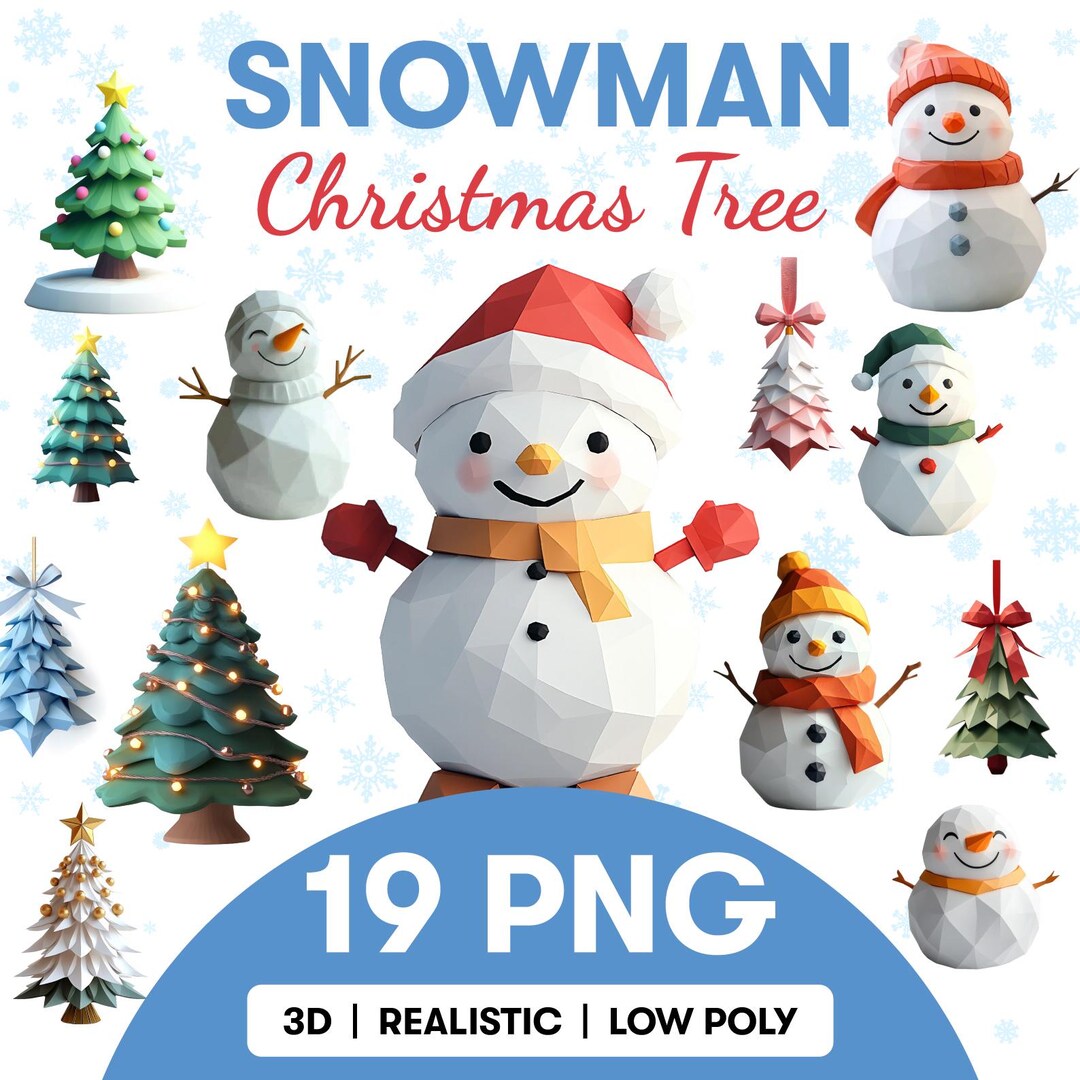 Árbol de Navidad y muñeco de nieve Clipart Árbol de Navidad Muñeco de ...
