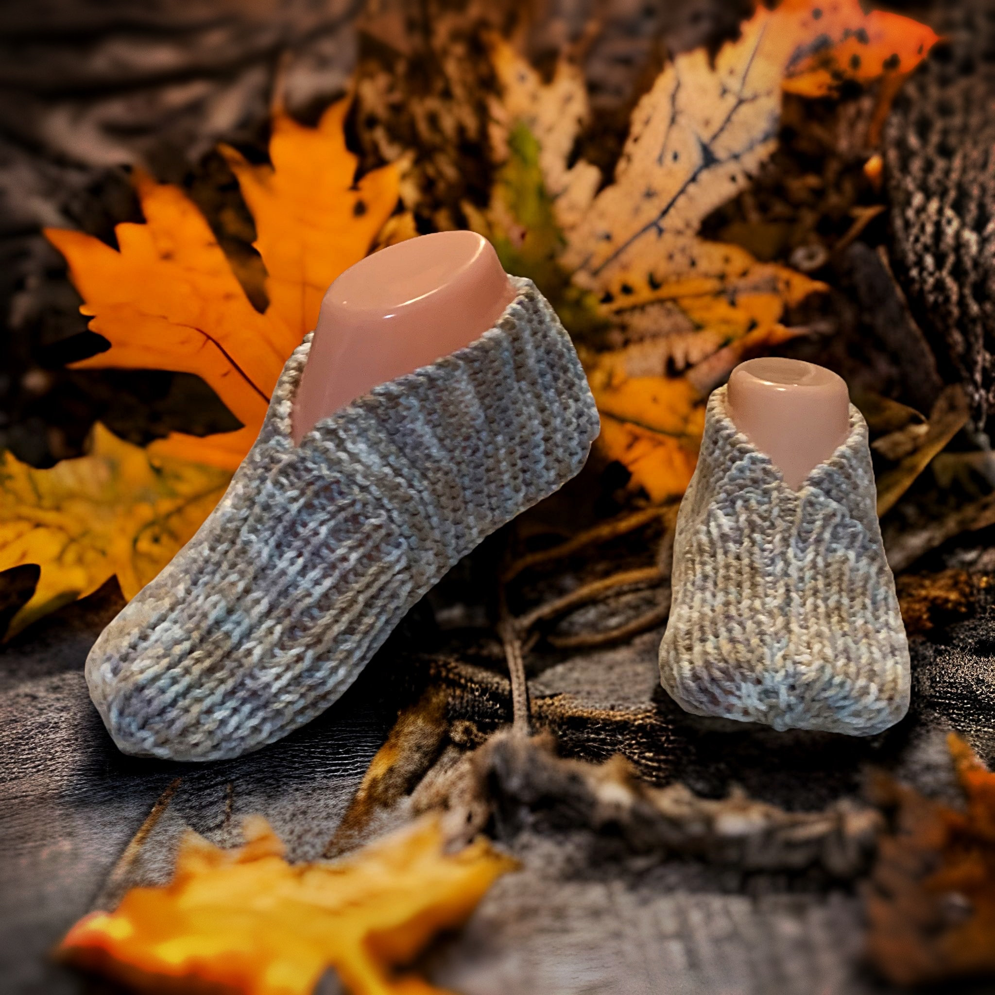 Knitting Pattern - How to Knit Adult Bootie Slippers Pattern With Full ...