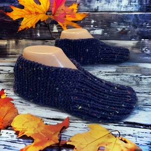 How to Knit Adult Bootie Slippers Pattern With Step-by-step - Etsy ...