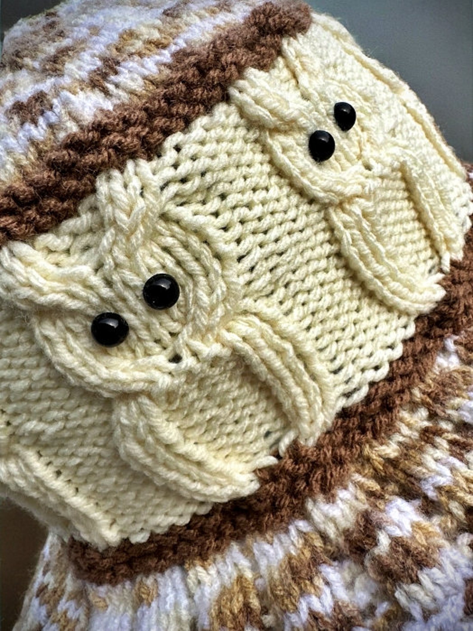 Knitting Pattern - Owl Bucket Hat, Owl Hat, Knit Flat Fishing Hat ...
