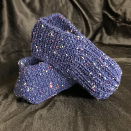 Knitting Pattern - How to Knit Adult Bootie Slippers Pattern With Full ...