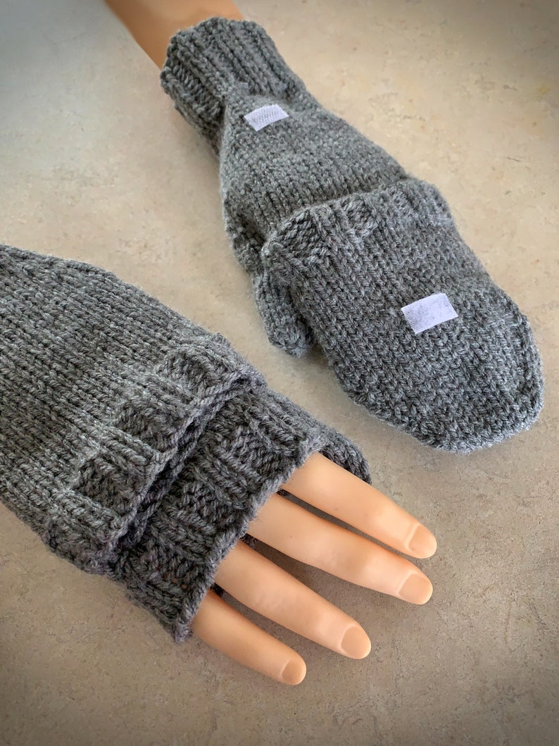Knitting Pattern - Flip Mitts - Fingerless Gloves - Granny Gloves ...