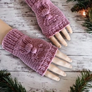 CUSTOM MADE Hand Knit Adult Spider Fingerless Granny Gloves Mittens ...