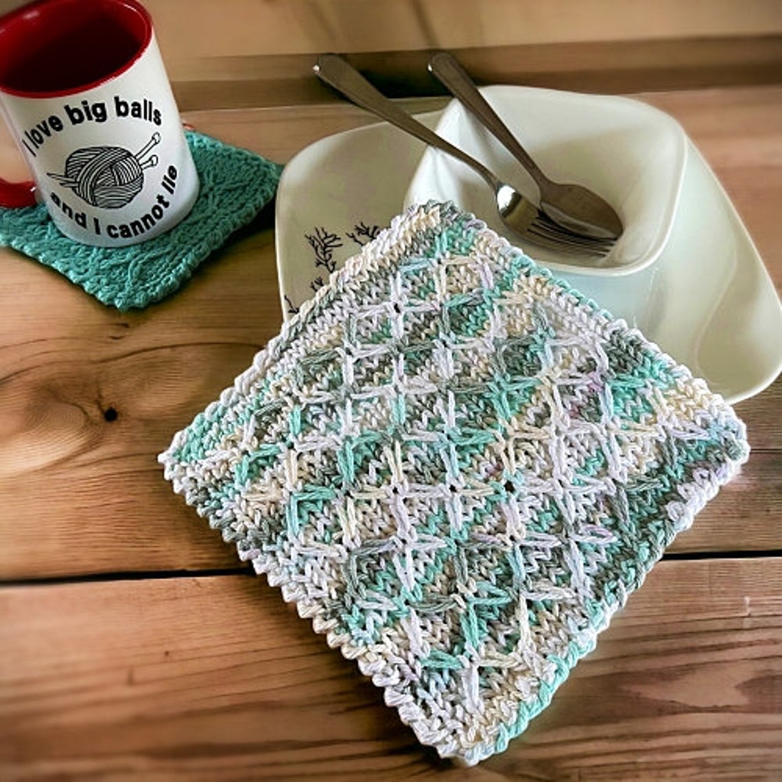 Seven Knit Dishcloth Patterns, Beginner Knit Washcloth Designs, Easy ...