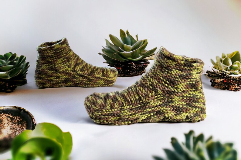 Knit Slippers for Women and Men - Custom Hand Knit Slipper Socks ...