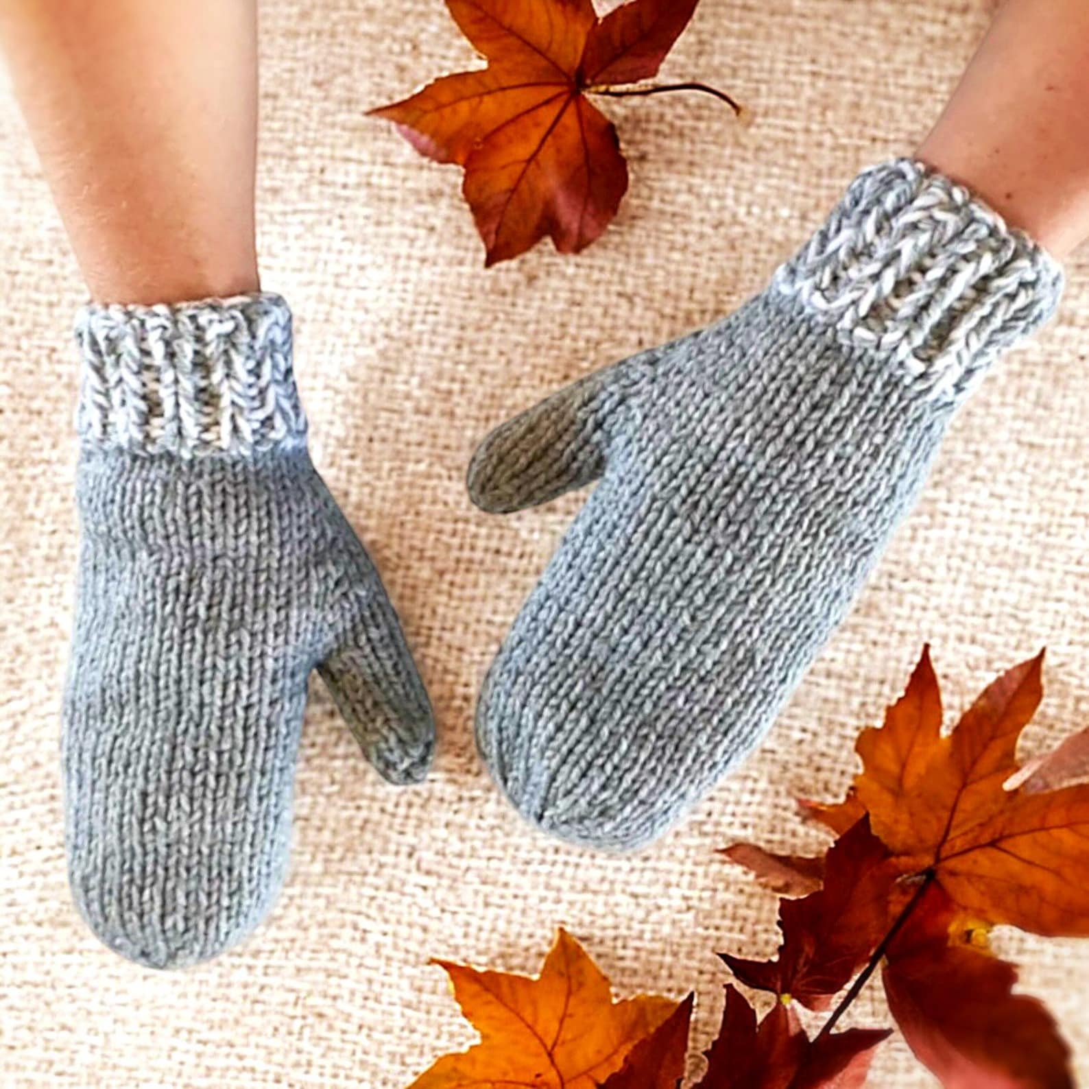 Quick Easy Knit Mittens Pattern, Knit Flat on 2 Needles - Extra Thick ...