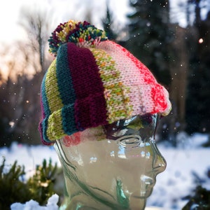 Knitting Pattern - Toque, Touque, Tuque or Beanie Winter Hat, Stripes ...