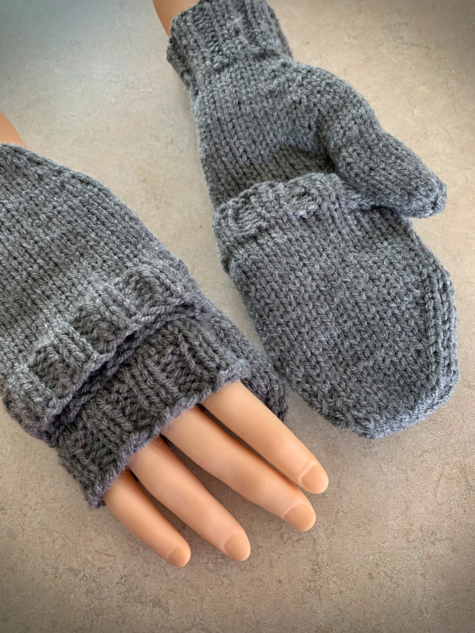 Knitting Pattern - Flip Mitts - Fingerless Gloves - Granny Gloves ...