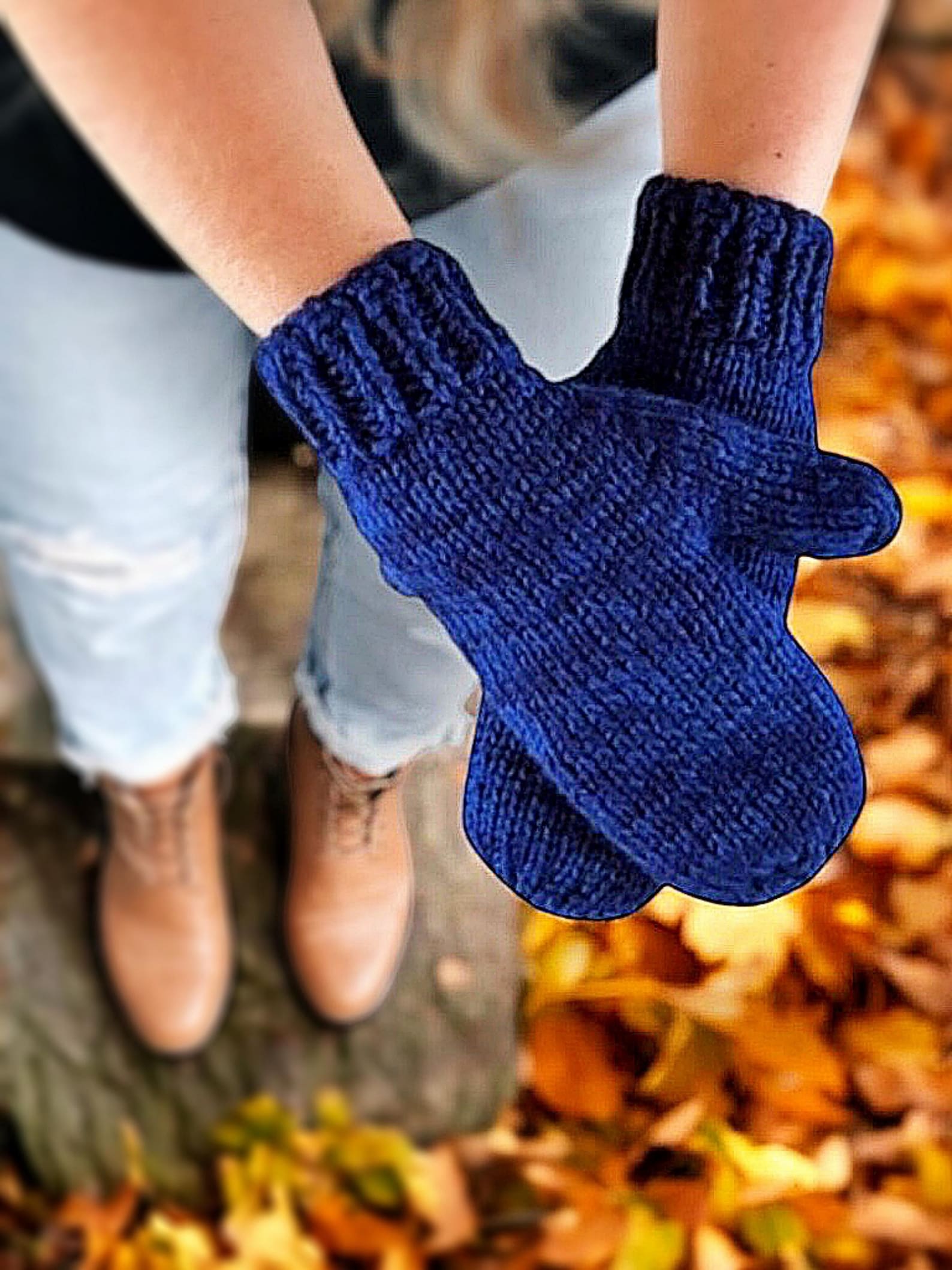 Quick Easy Knit Mittens Pattern, Knit Flat on 2 Needles - Extra Thick ...