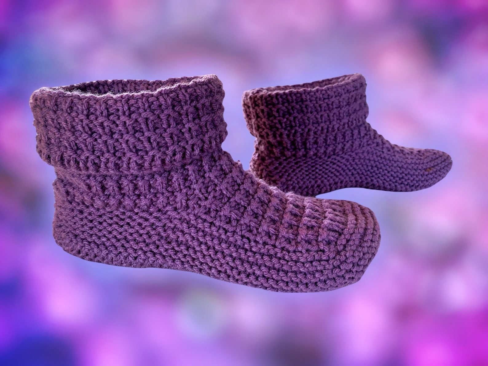 Knitting Pattern - Moccasin Bootie Slippers – Classic Ugg Inspired ...