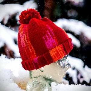 Knitting Pattern - Toque, Touque, Tuque or Beanie Winter Hat, Stripes ...