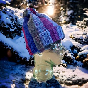 Knitting Pattern - Toque, Touque, Tuque or Beanie Winter Hat, Stripes ...