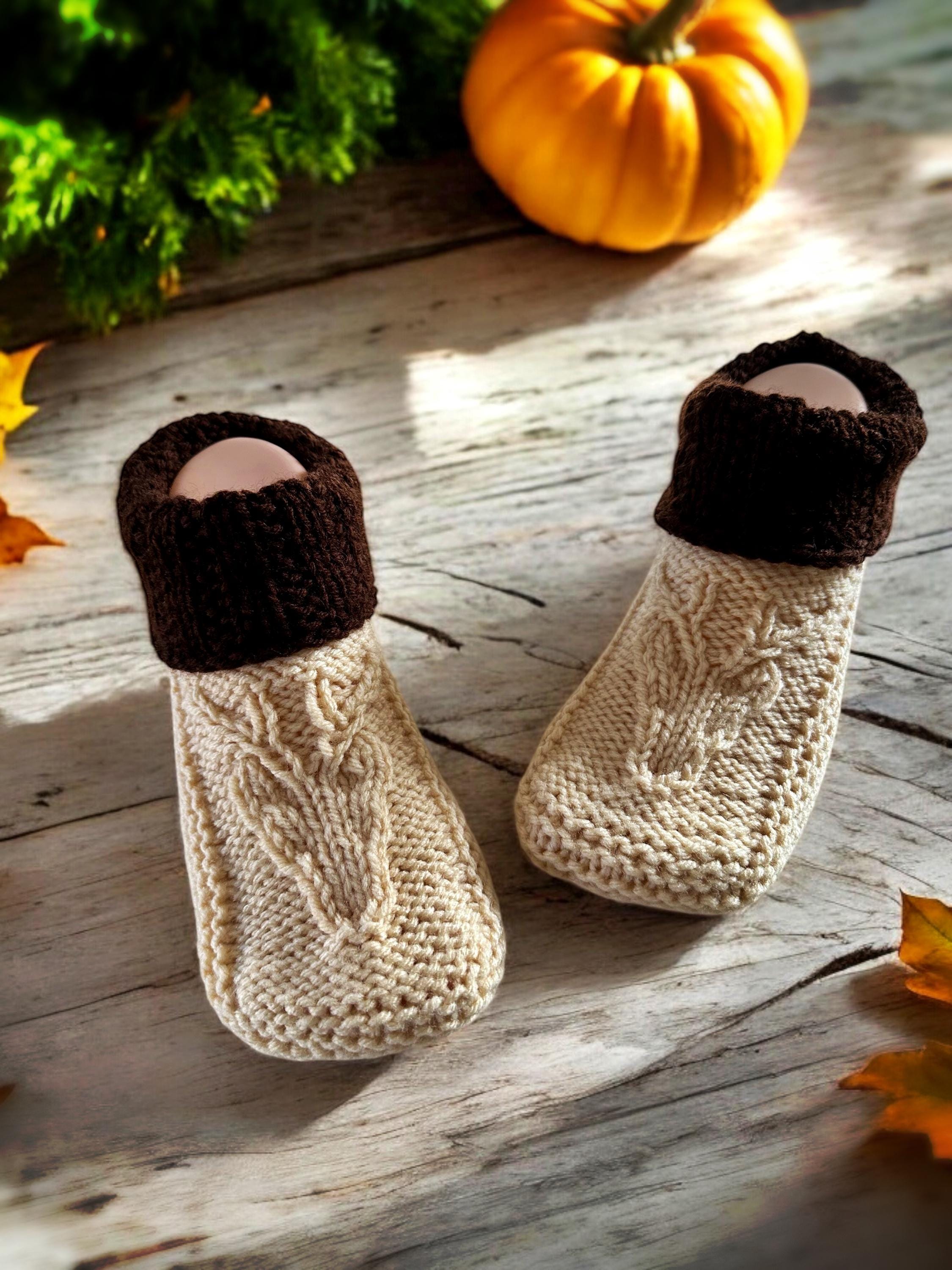 Knitting Pattern - Deer Moccasins - Deer Slippers With a Cuff - Stag ...