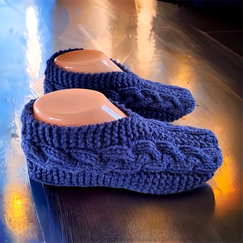 CUSTOM Made Cable Knit Slippers - Bespoke Slippers - Hand Knit Slippers ...