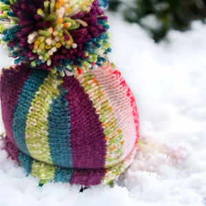 Knitting Pattern - Toque, Touque, Tuque or Beanie Winter Hat, Stripes ...