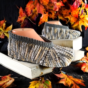 Knitting Pattern - Round Toe Slippers - Knitting Tutorial for Tablet ...