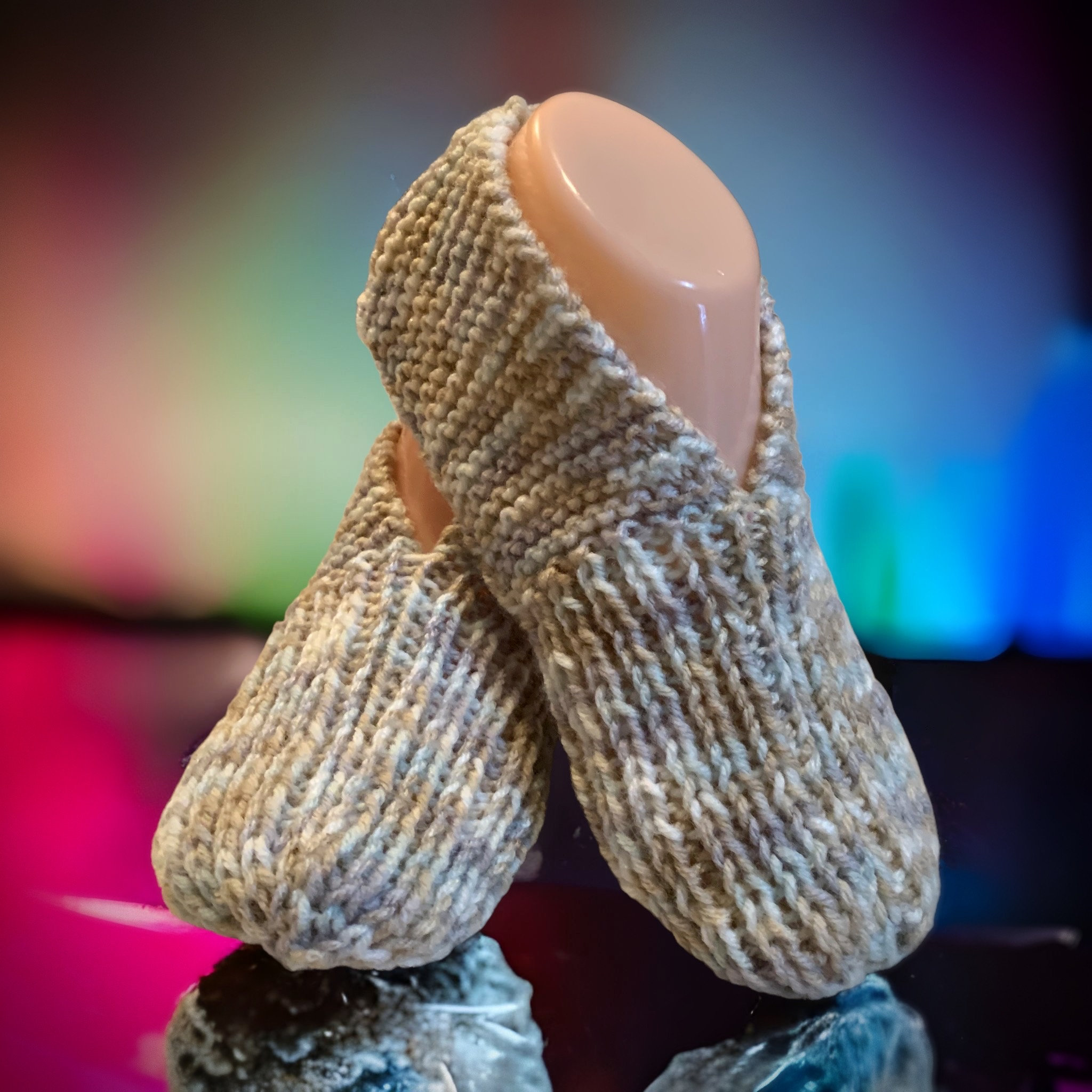 Knitting Pattern - How to Knit Adult Bootie Slippers Pattern With Full ...