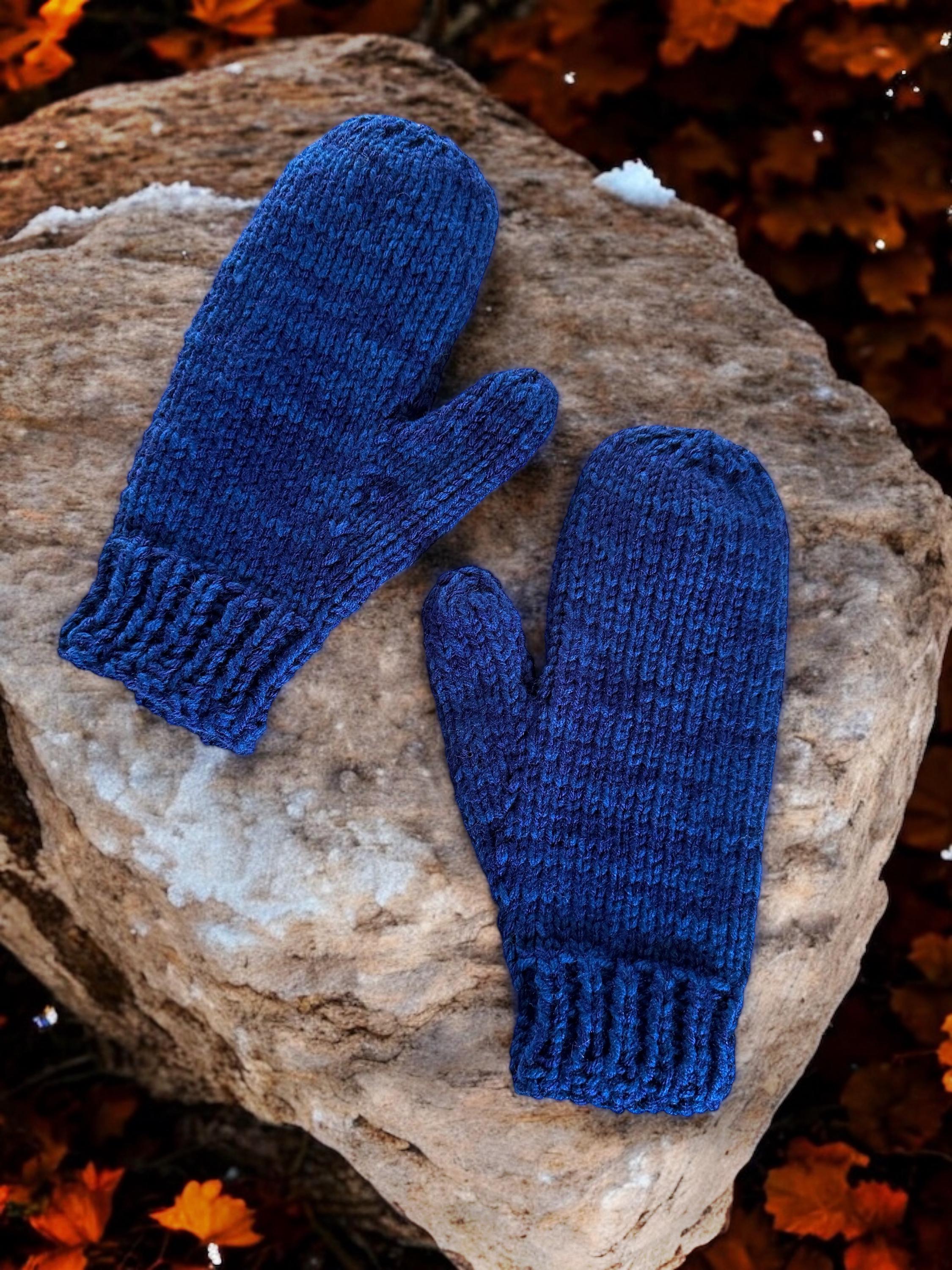 Quick Easy Knit Mittens Pattern, Knit Flat on 2 Needles - Extra Thick ...