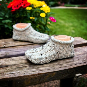 Knitting Pattern - Ribbed Moccasin Bootie Slippers for Adults - Knit ...