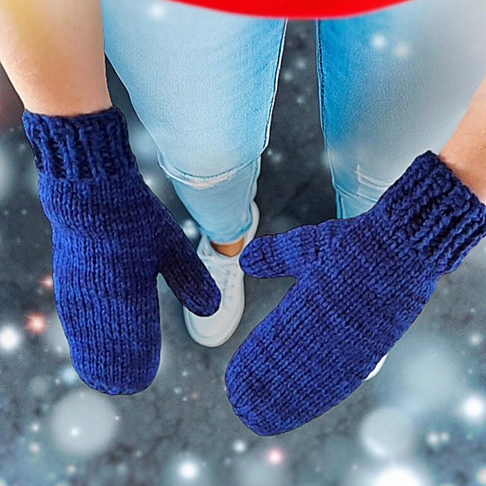 Quick Easy Knit Mittens Pattern, Knit Flat on 2 Needles - Extra Thick ...