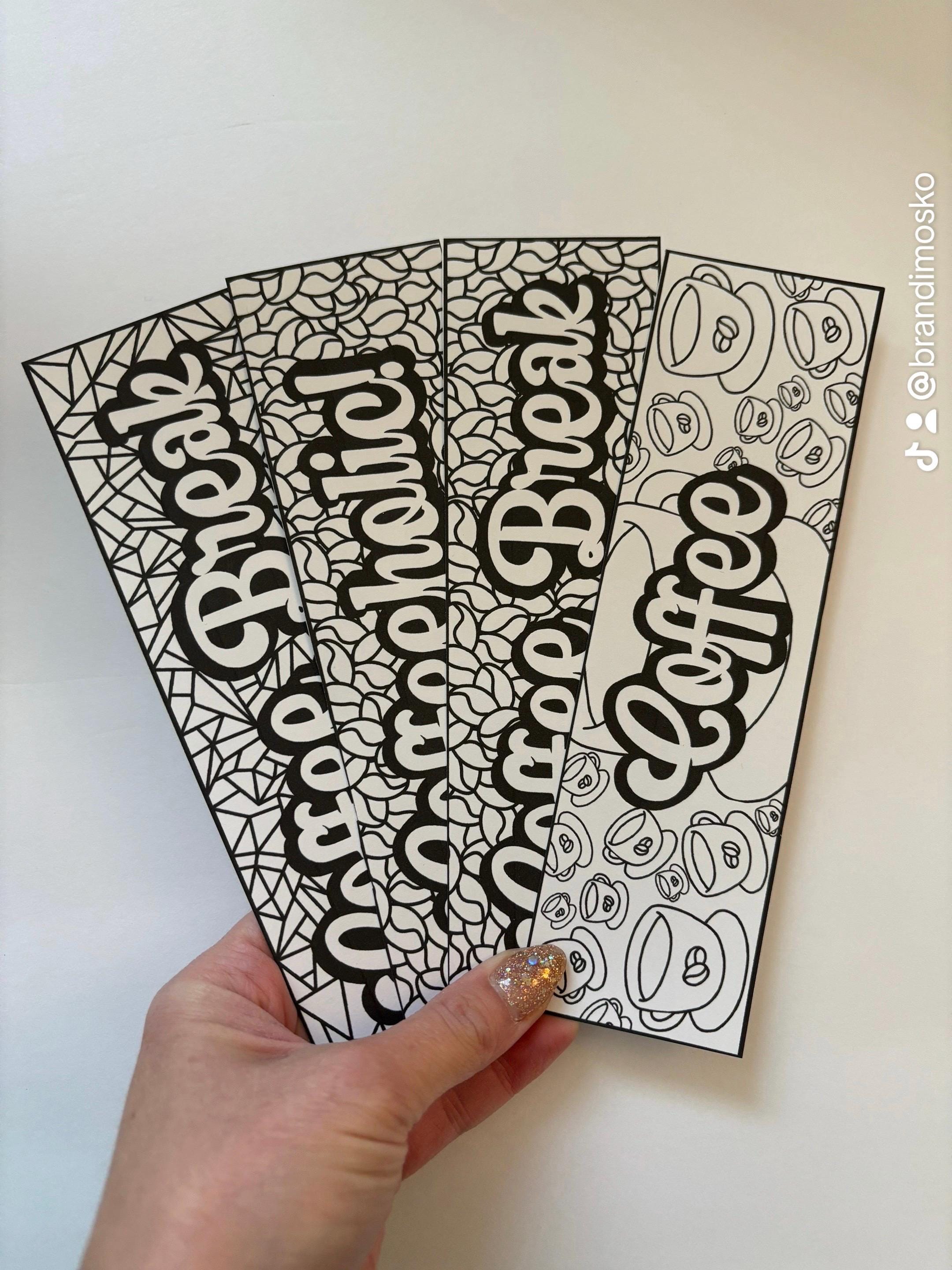 Coloring Bookmarks - Adult Coloring - Abstract Coloring Bookmarks ...