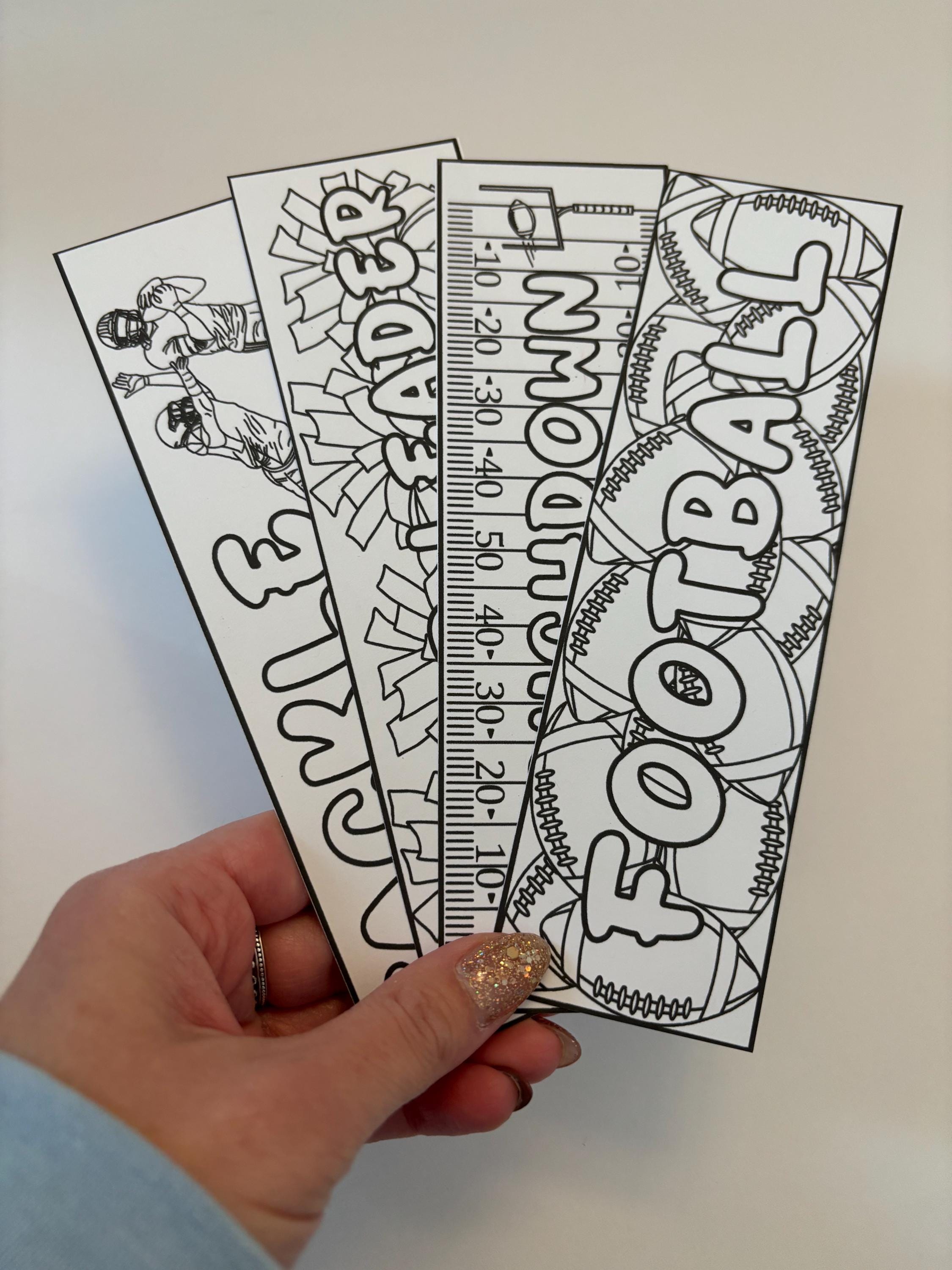 Coloring Bookmarks Adult Coloring Abstract Coloring Bookmarks Football ...