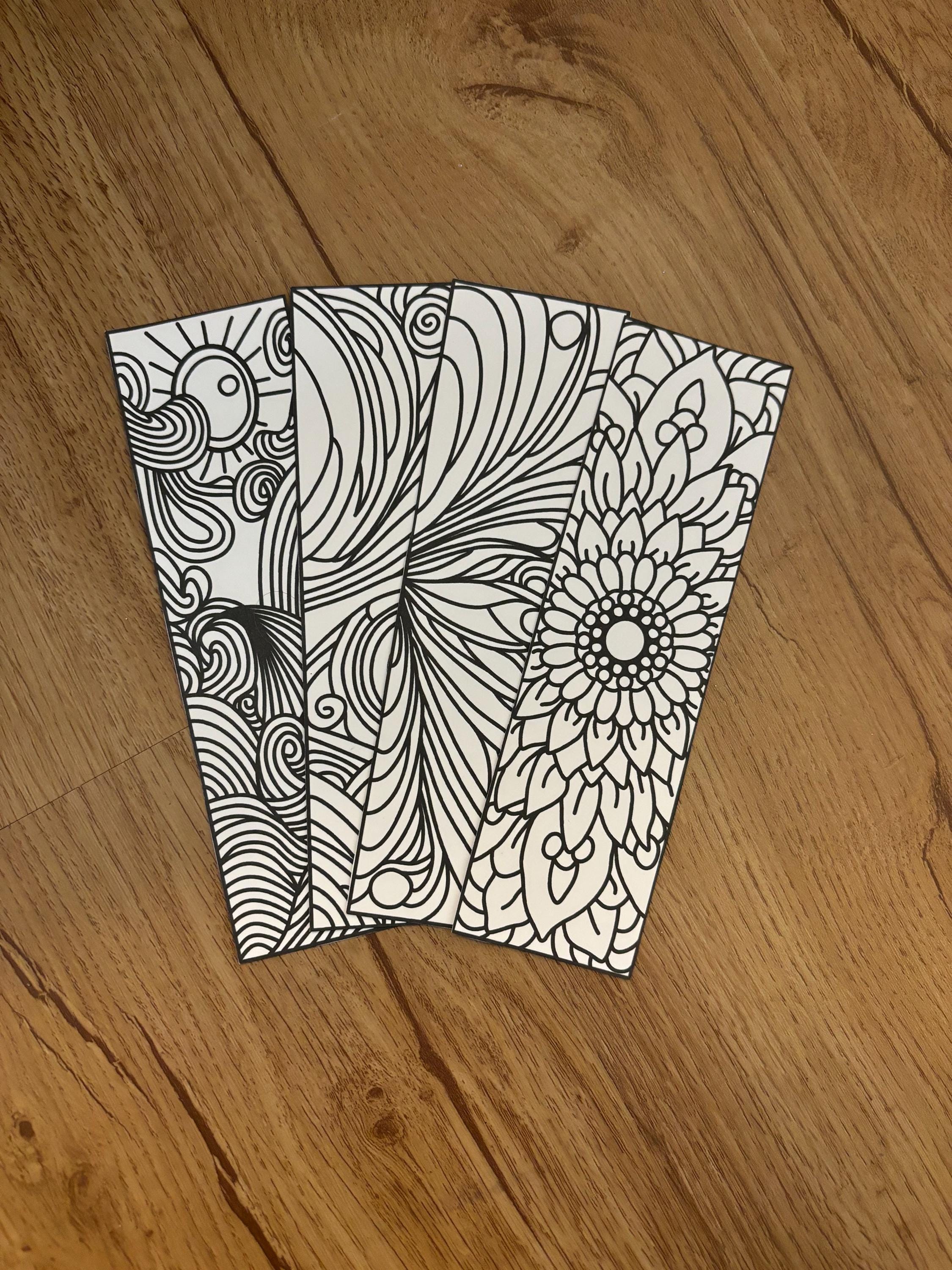 Coloring Bookmarks - Adult Coloring - Abstract Coloring Bookmarks ...