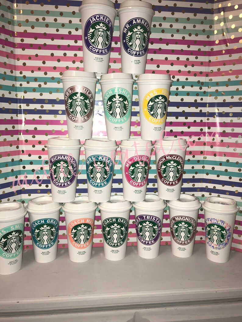 Reusable Coffee Cup Decal FREE SHIPPING | Etsy