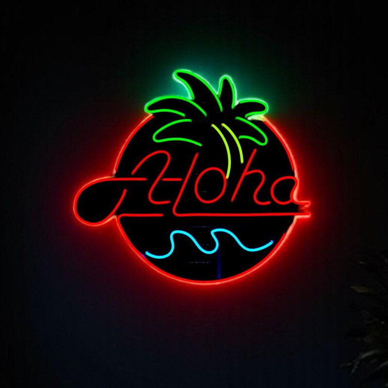 Aloha Neon Sign - Etsy