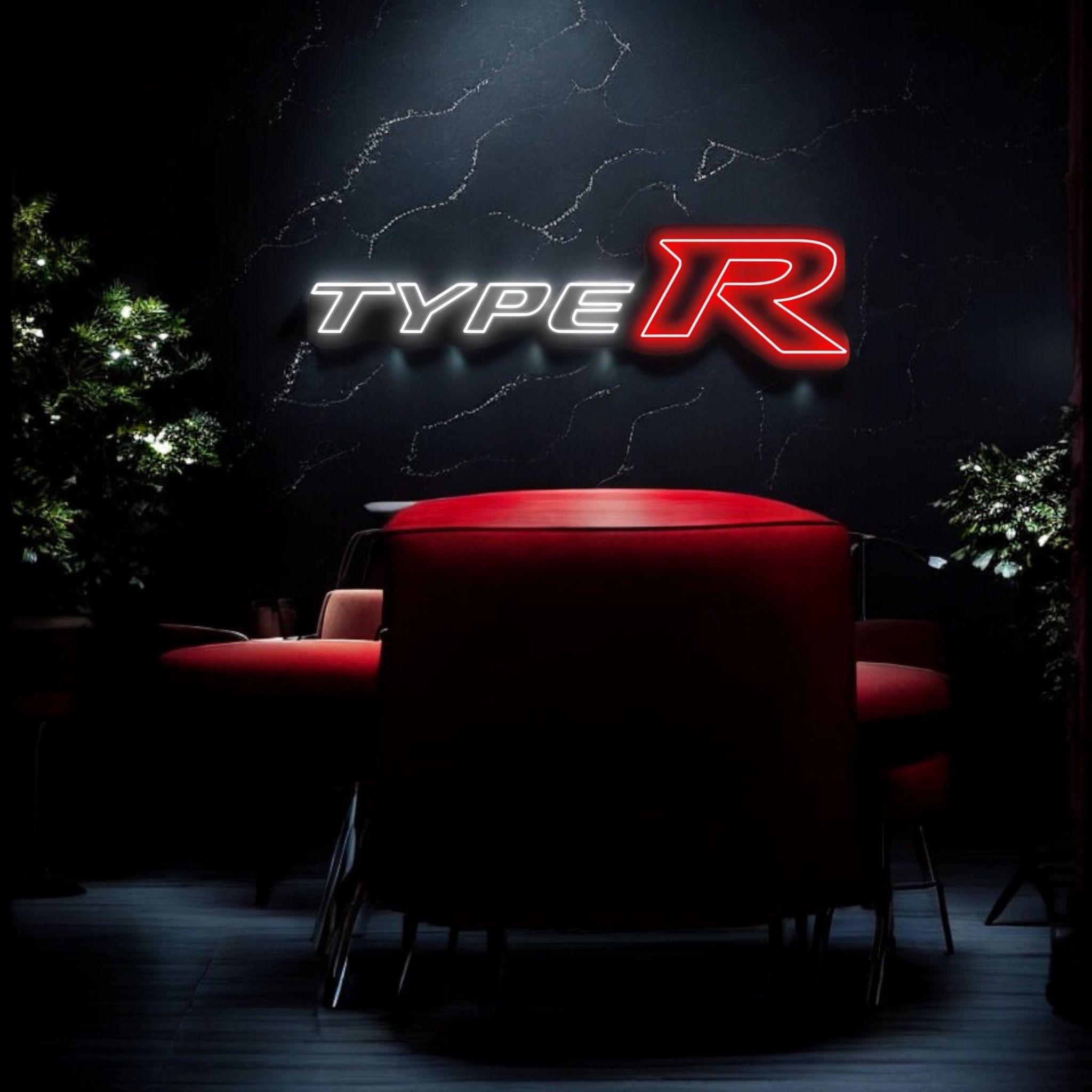 Honda TYPE R Car Logo, TYPER Neon Sign, Garage Decor, Home Decor, Car ...
