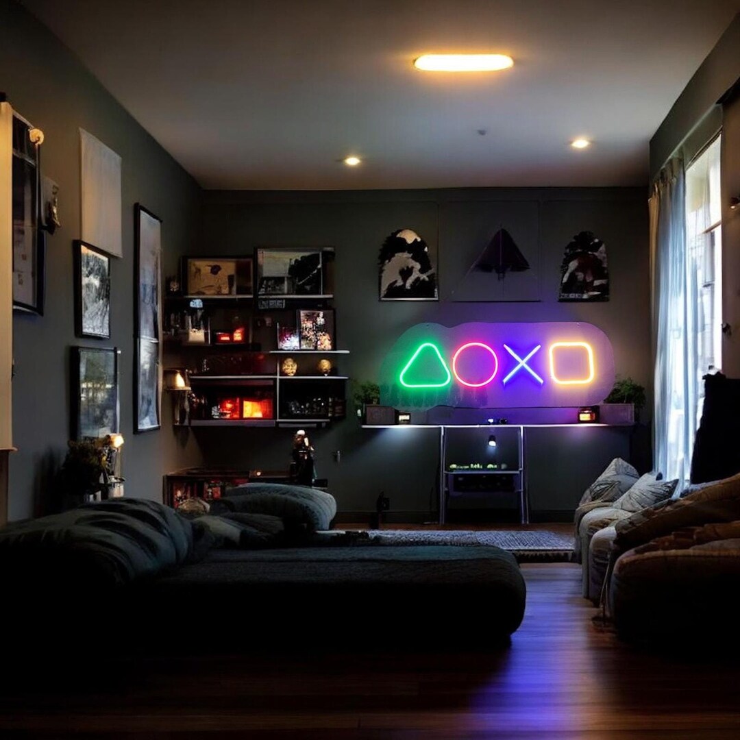 Play Station Neon Custom Neon Handmade Neon PS Neon Wall Decoration LED ...