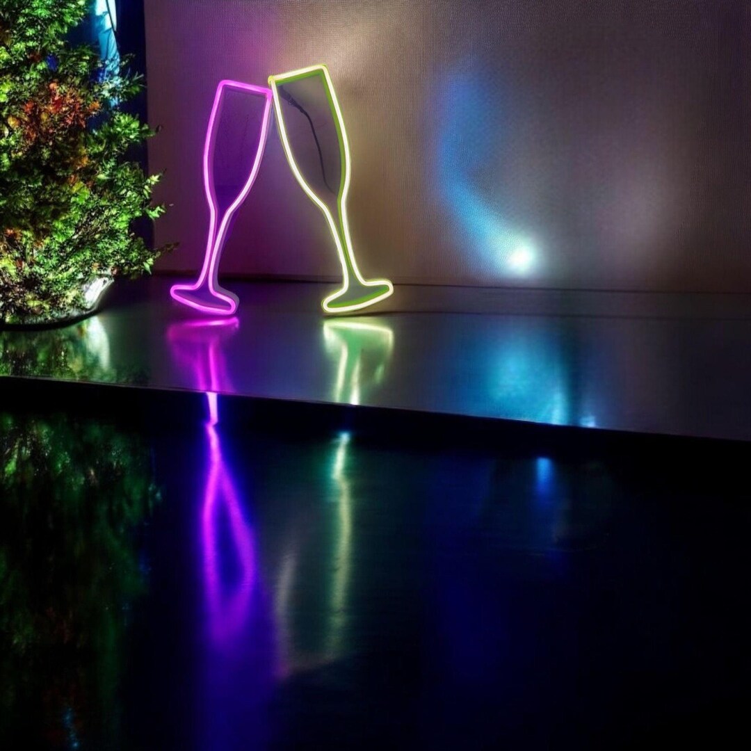 Neon Glass Painting, Glass Toast Painting, Home Wall Decor ...