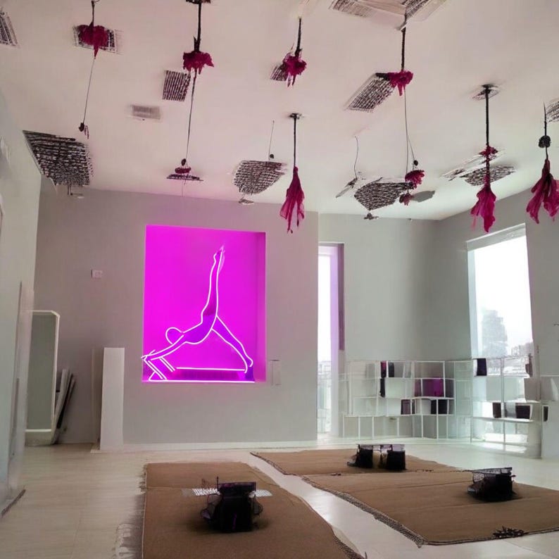 Pilates Neon Wall Decor, Decorative Lighting, Gym Decor, Pilates Hall ...