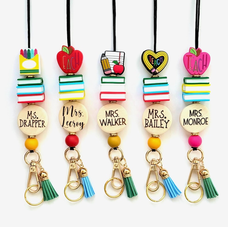 Personalized Teacher Lanyard With Badge Holder Option: Teacher Gift ...