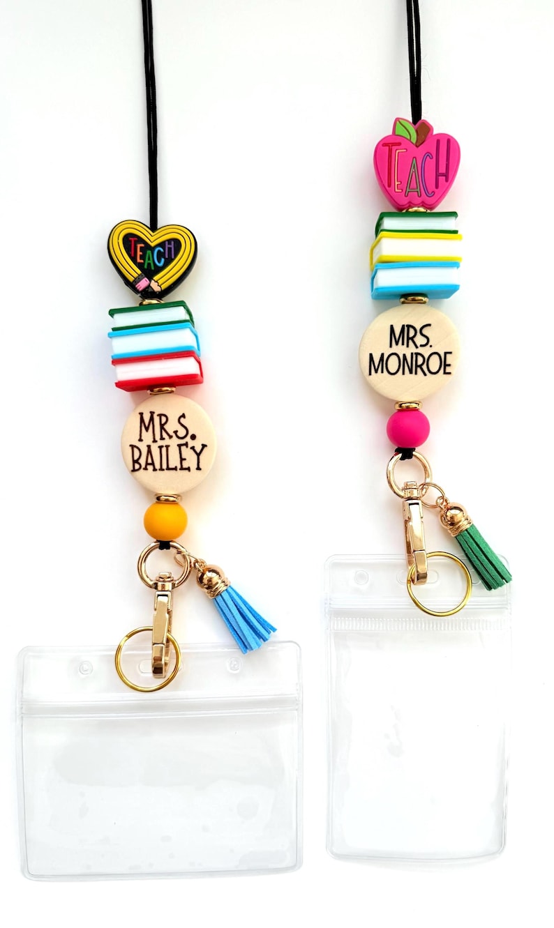 Personalized Teacher Lanyard With Badge Holder Option: Teacher Gift ...