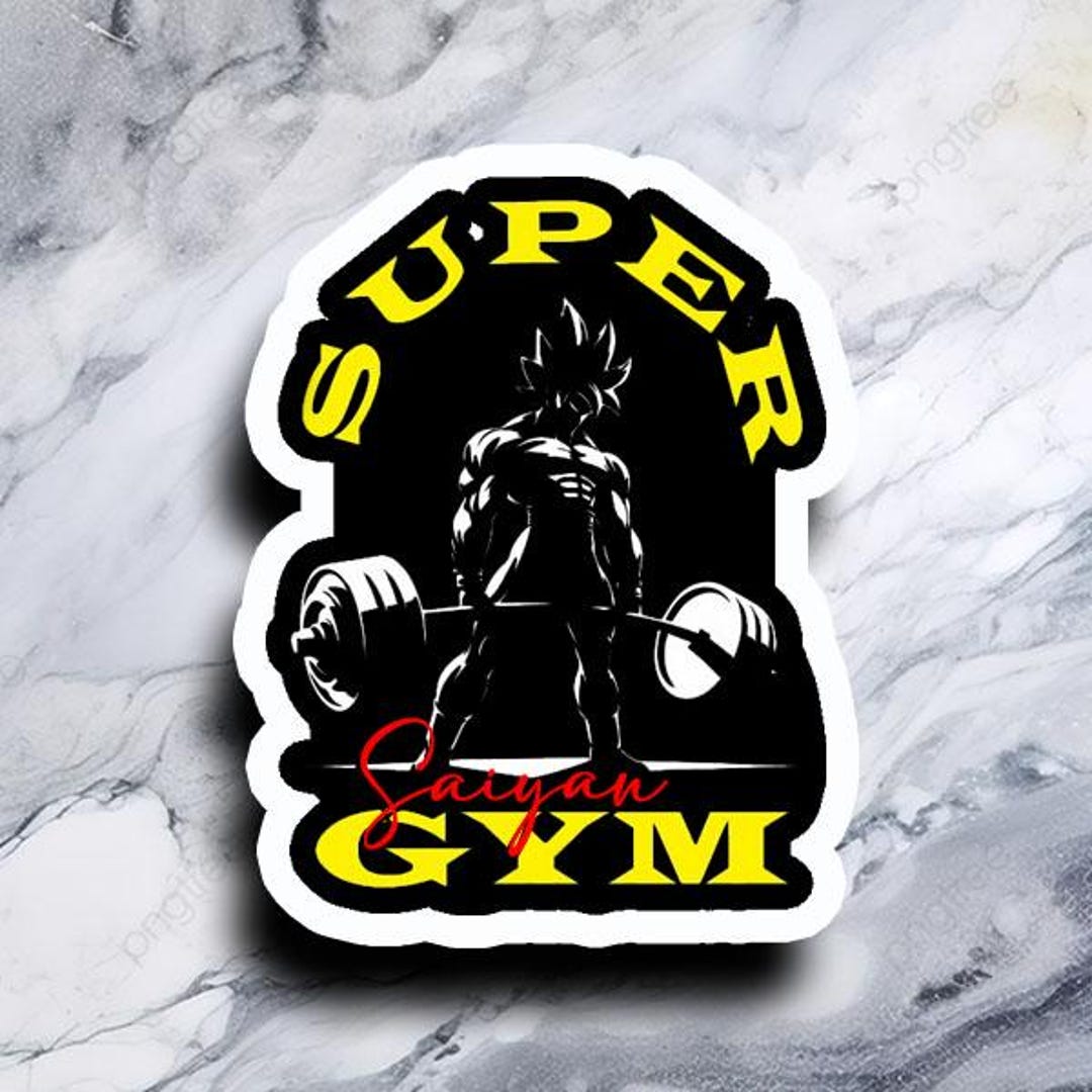 Super Saiyan Gym Sticker Motivational Fitness Anime Sticker ...
