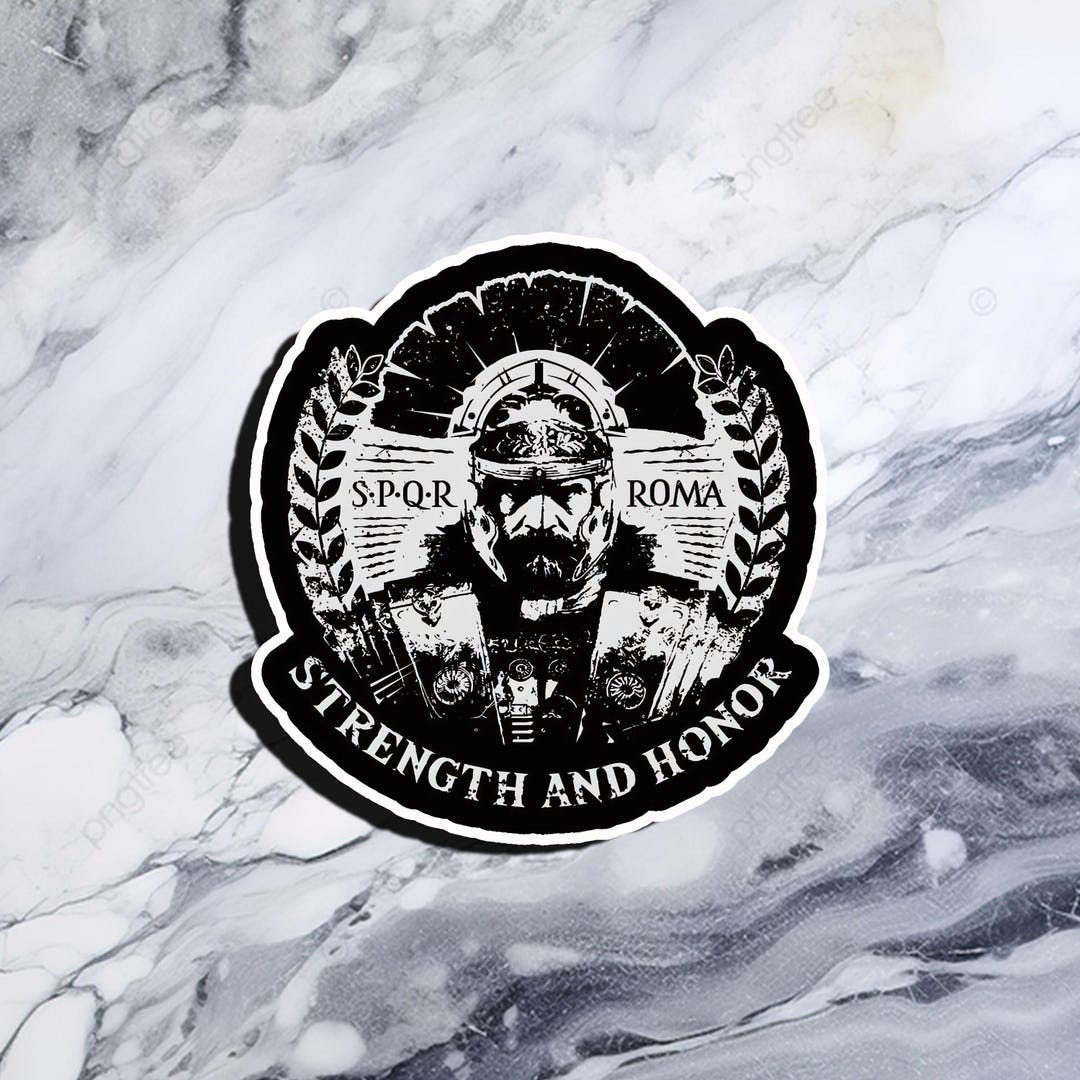 Roman Warrior Sticker – Strength and Honor, SPQR Military Vinyl Decal ...