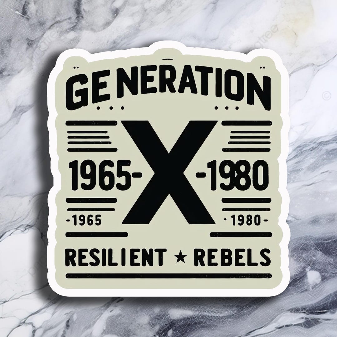 Generation X Sticker | Resilient Rebels Vinyl Decal for Laptops, Water ...