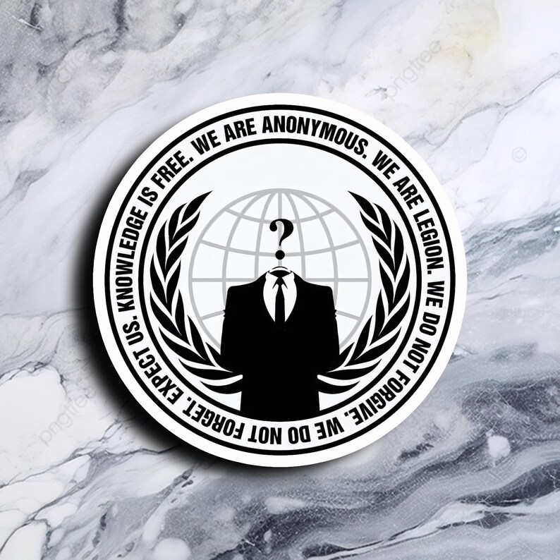 We Are Anonymous Sticker Vinyl Decal for Hackers, Activists, and ...