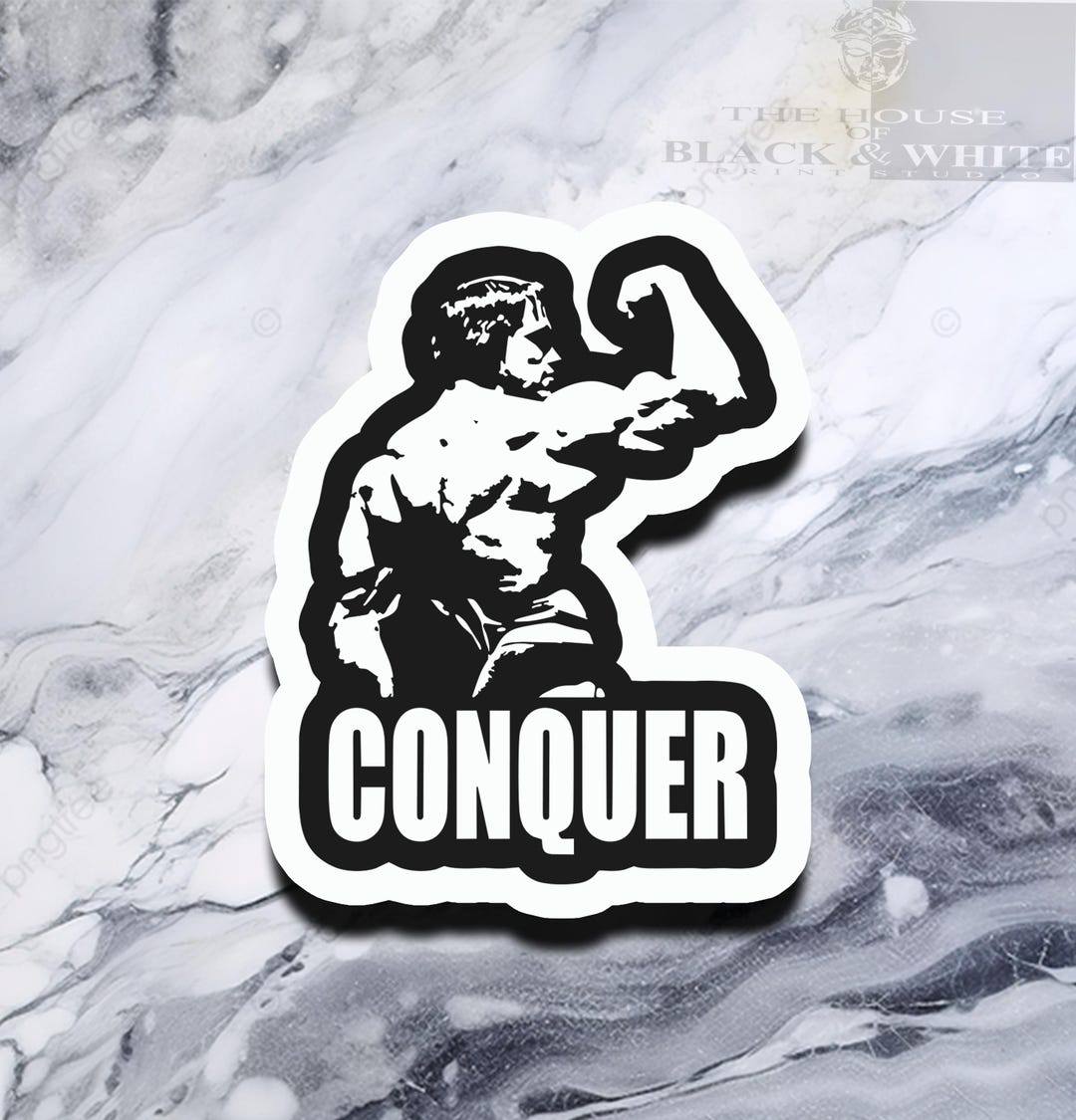 Arnold Conquer, Gym Decals, Fitness Motivation, Bodybuilding Stickers ...